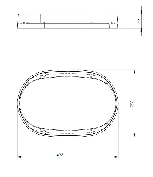 AKW Livenza Plus 59mm Height Toilet Plinth