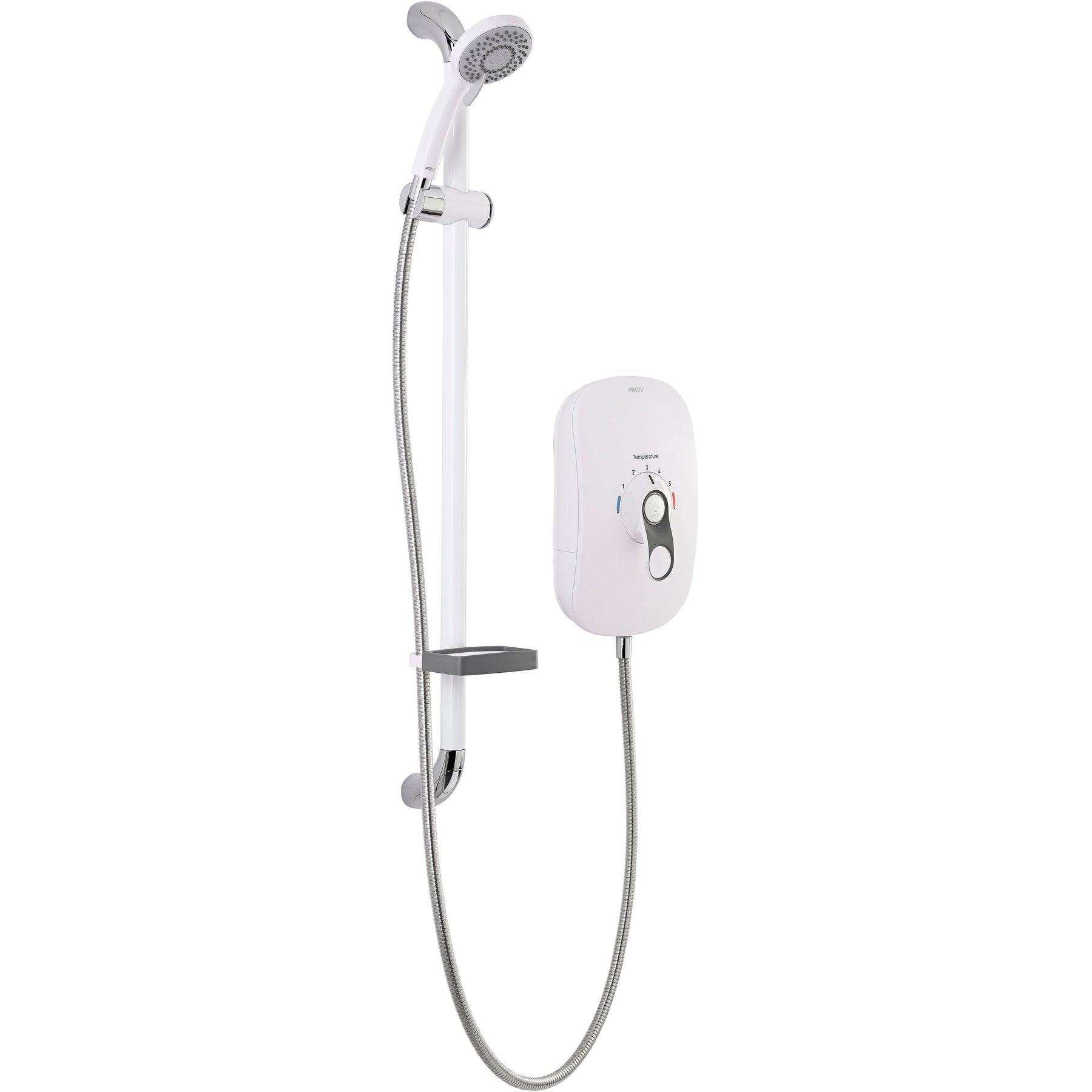 AKW SmartCare Lever Shower with Silver/White Kit 8.5kw